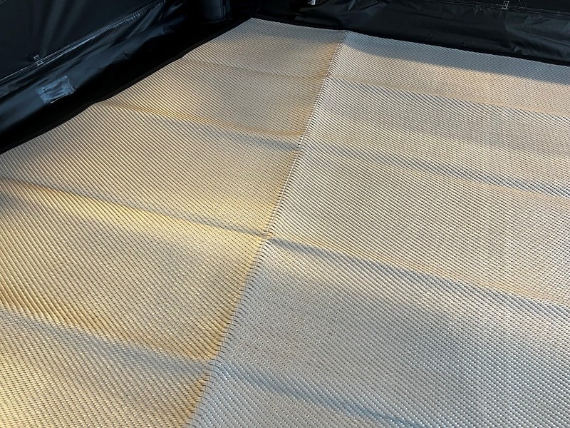 Telta Luxury Cushioned Breathable Grey Carpet Groundsheet To Fit Lounge ...