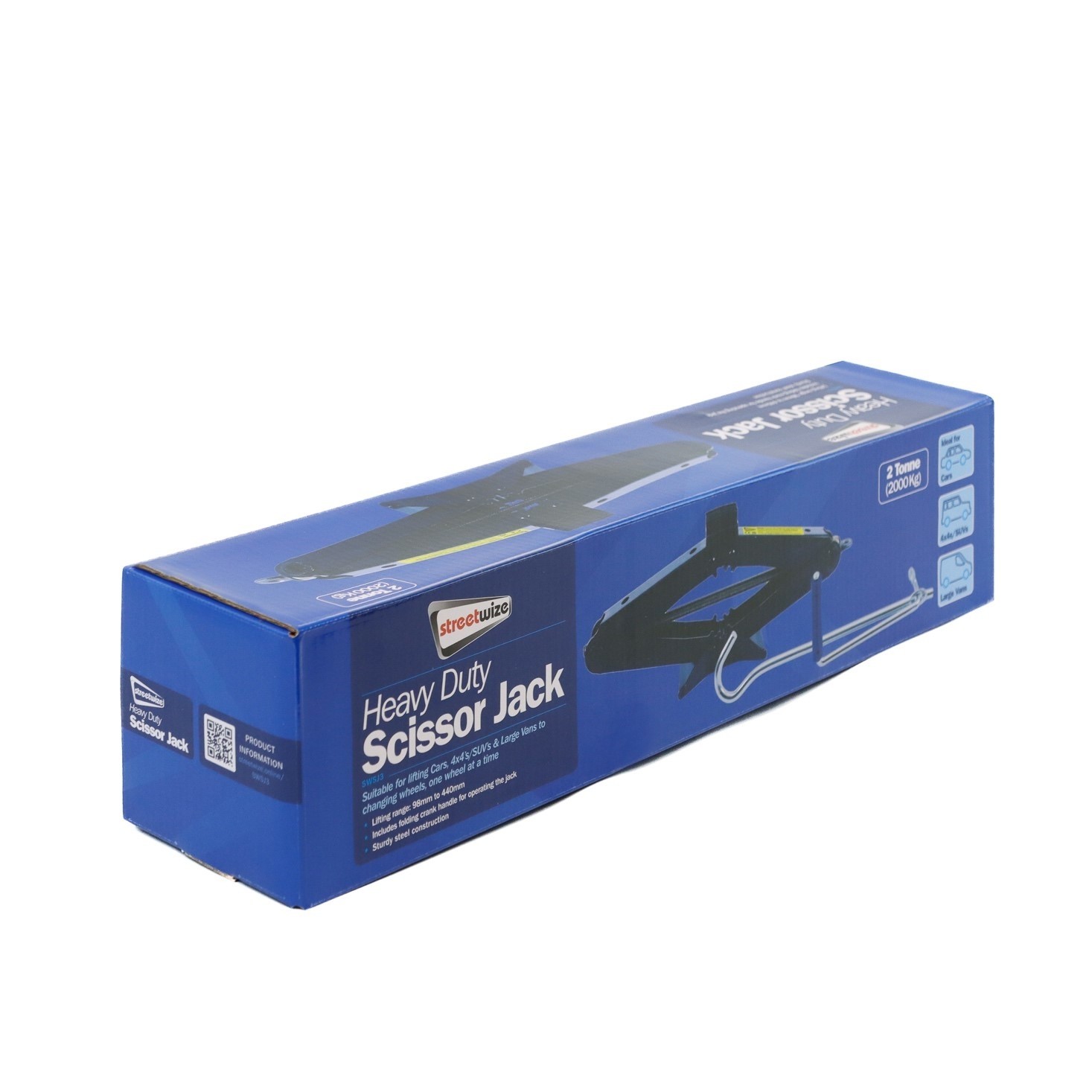 Streetwize 2 Tonne Heavy Duty Scissor Jack SWSJ3 | Camping and General