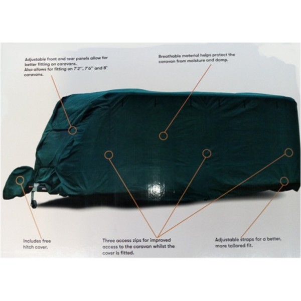 Quest Max Full Caravan Cover - Multi Width Medium 7'2" to 8' 420cm ...