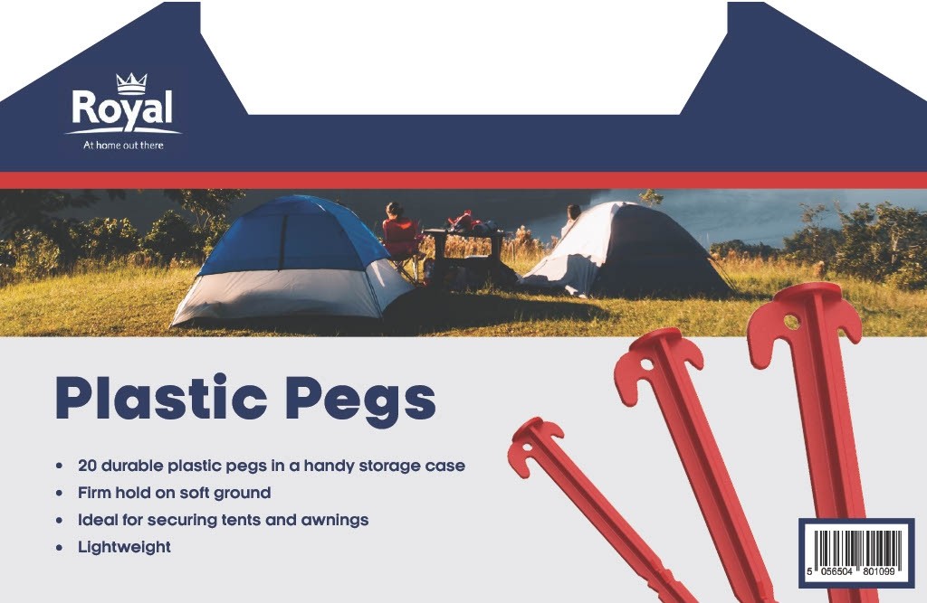 Royal Plastic Peg Set L249 | Camping and General