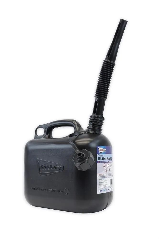 Streetwize 5L Fuel Can for Diesel - Black SWFC2 | Camping and General