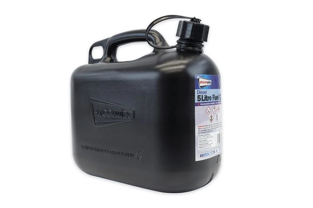 Streetwize 5L Fuel Can for Diesel - Black SWFC2 | Camping and General