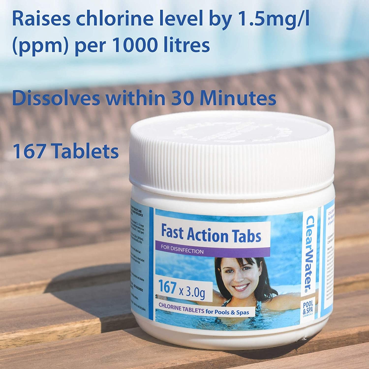 Clearwater Fast Action Tabs Chlorine Tablets CH0022 | Camping and General